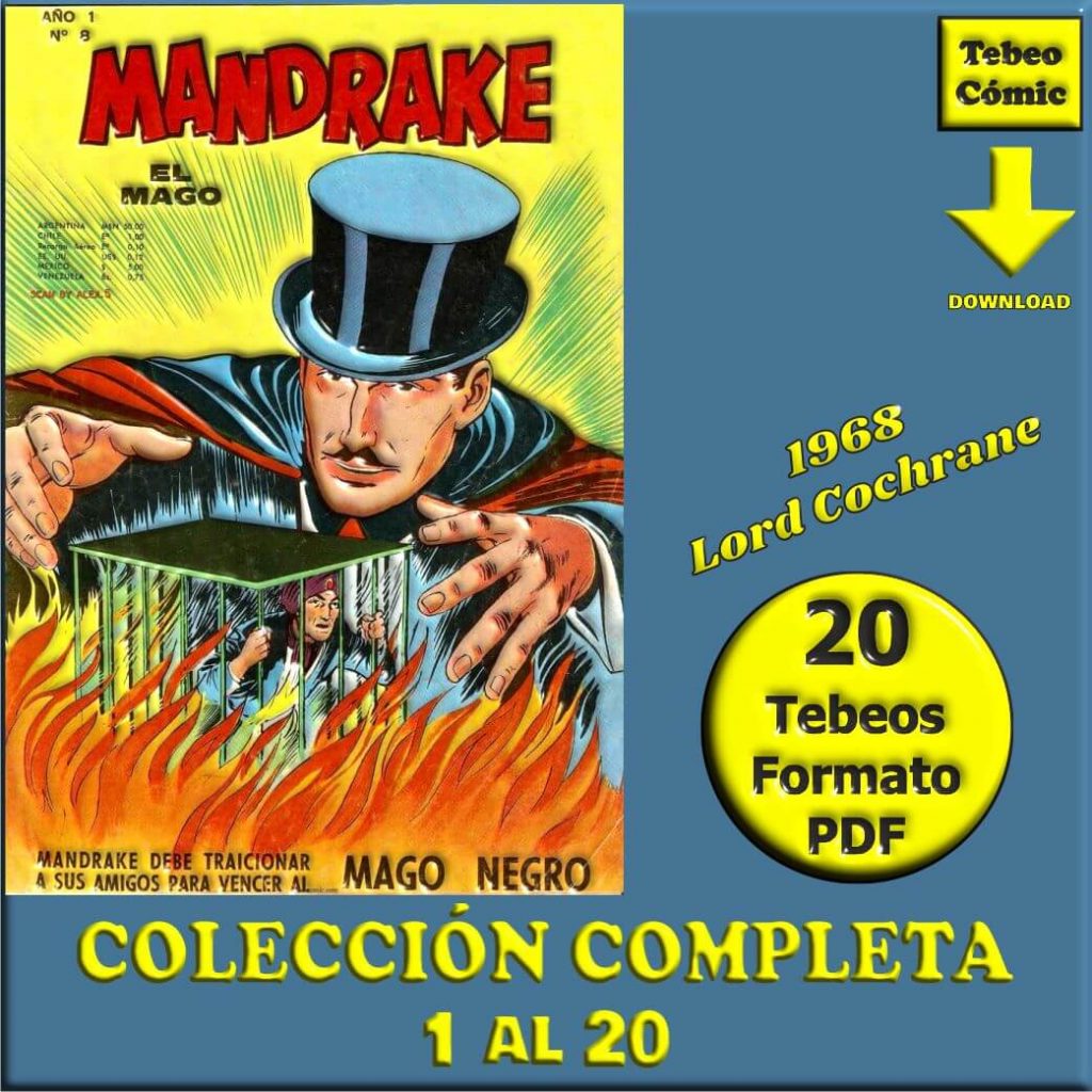 MANDRAKE EL MAGO – 1968 – Lord Cochrane – Colección Completa – 20 ...