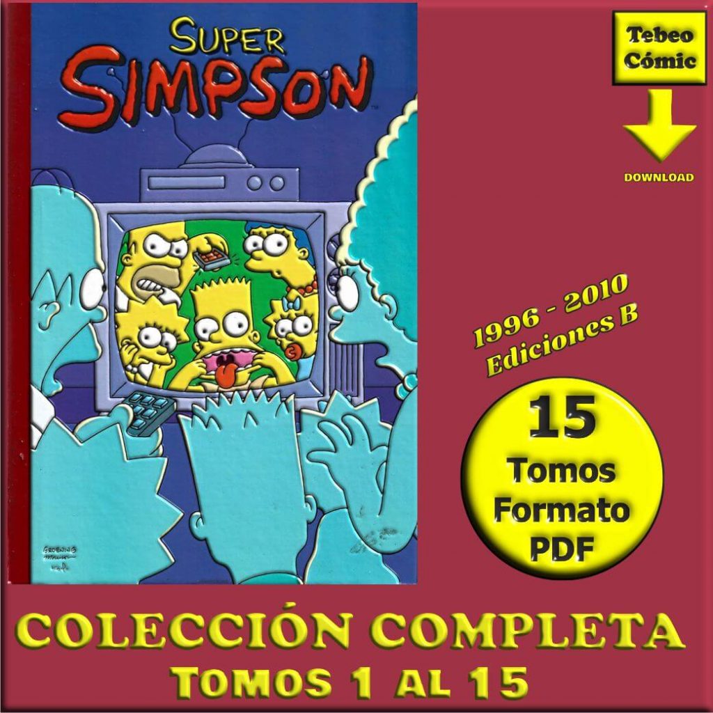 SUPER SIMPSON – 1996 – Ediciones B – Colección Completa – 15 Tomos En ...